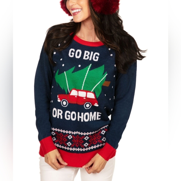 Tipsy Elves | Sweaters | Nwt Go Big Or Go Home Tipsy Elves Christmas ...